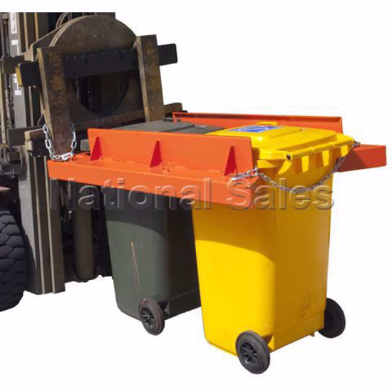 Forklift Double Wheelie Bin Tipper Frame for Rotator | Forklift ...